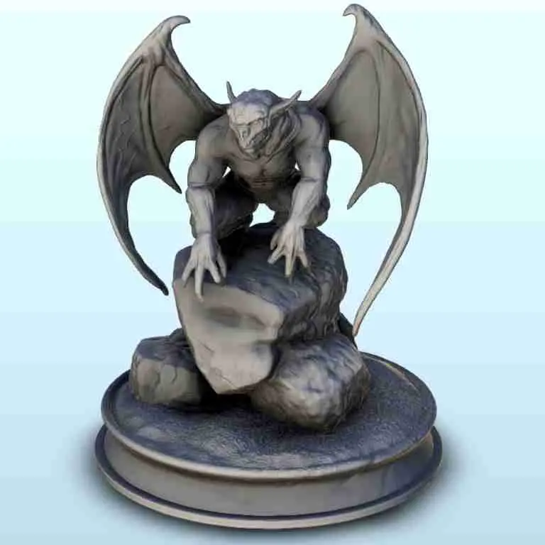 Other STL Download - Winged devil on a rock - figure dark miniatures ...
