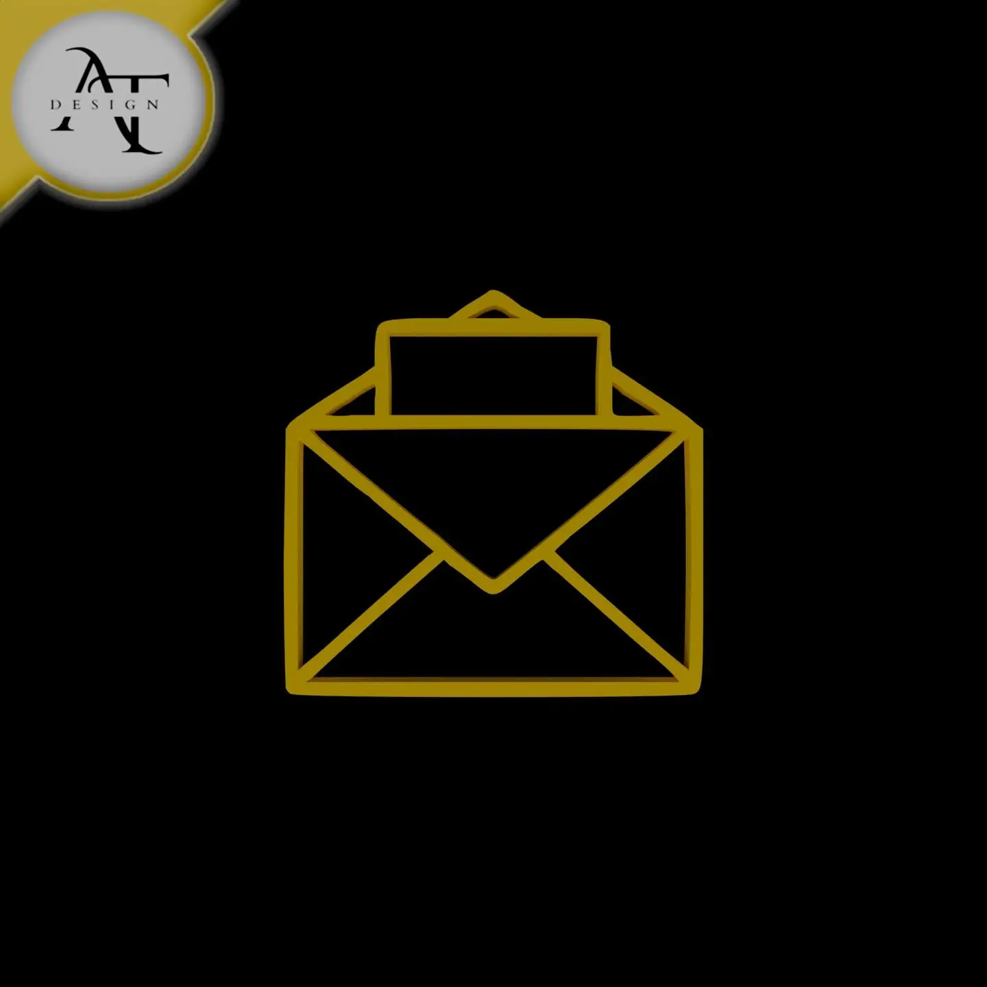 Free Digital Art STL Download - Simple Letter Symbol - 2D Artby AT Design