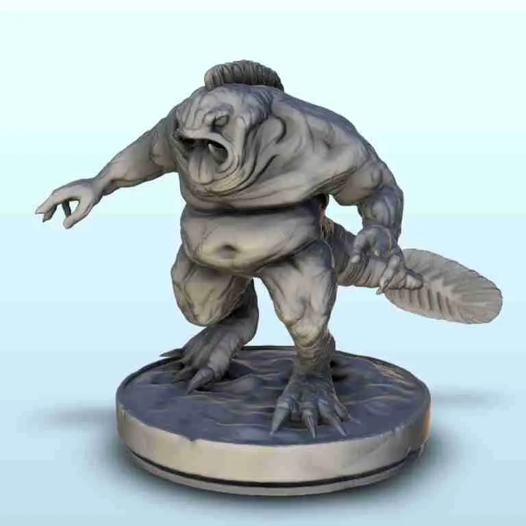 Other STL Download - Amphibian crested monster - figure dark miniatures ...