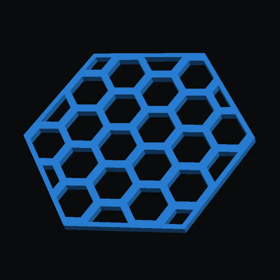 3D Printer Files | 3MF File | Hexagon coaster | Creality Cloud