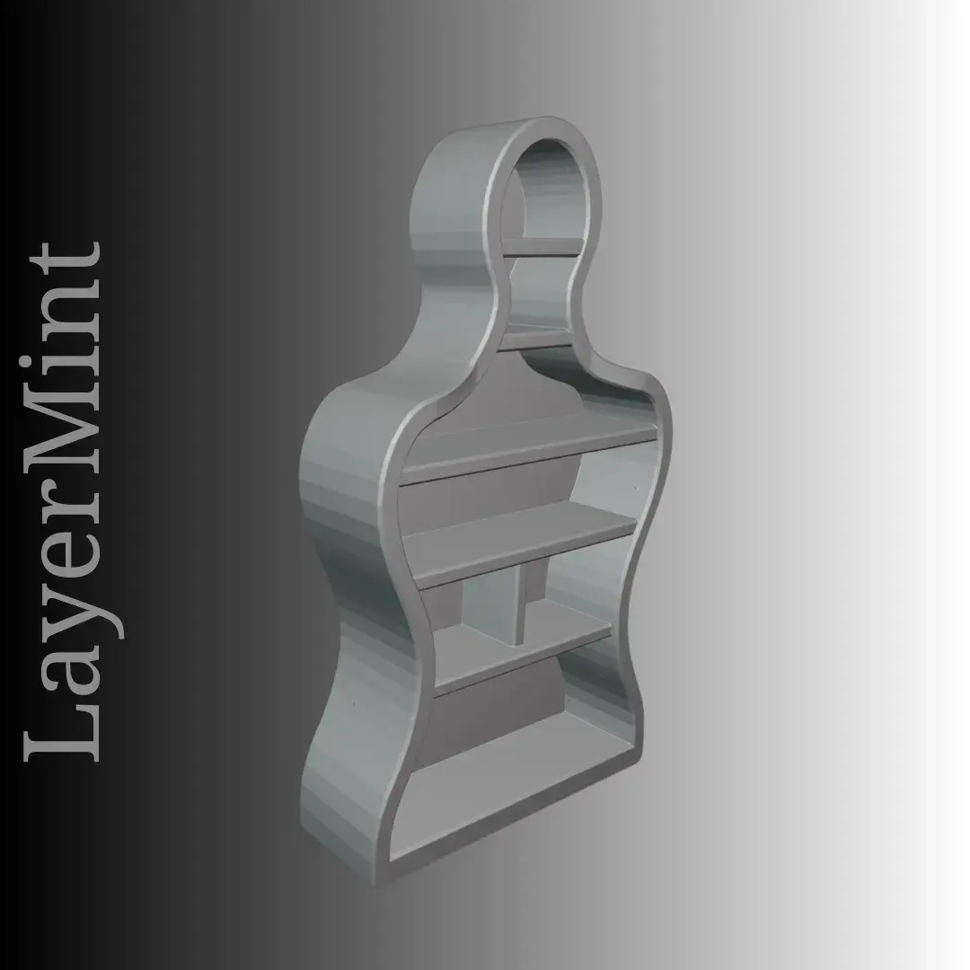 Home Decorations & Ornaments STL Download - Human Silhouette Shelf ...