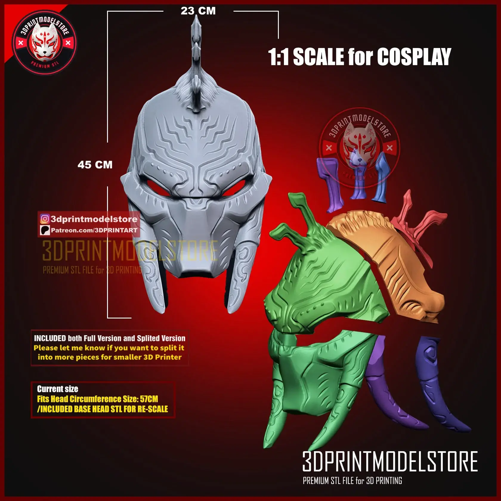 Cosplay STL Download - Predator Killer of Killers Cosplay Maskby ...