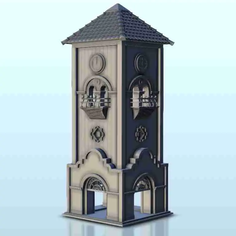 Props & Terrain STL Download - Wild West bell tower 17 - western old ...