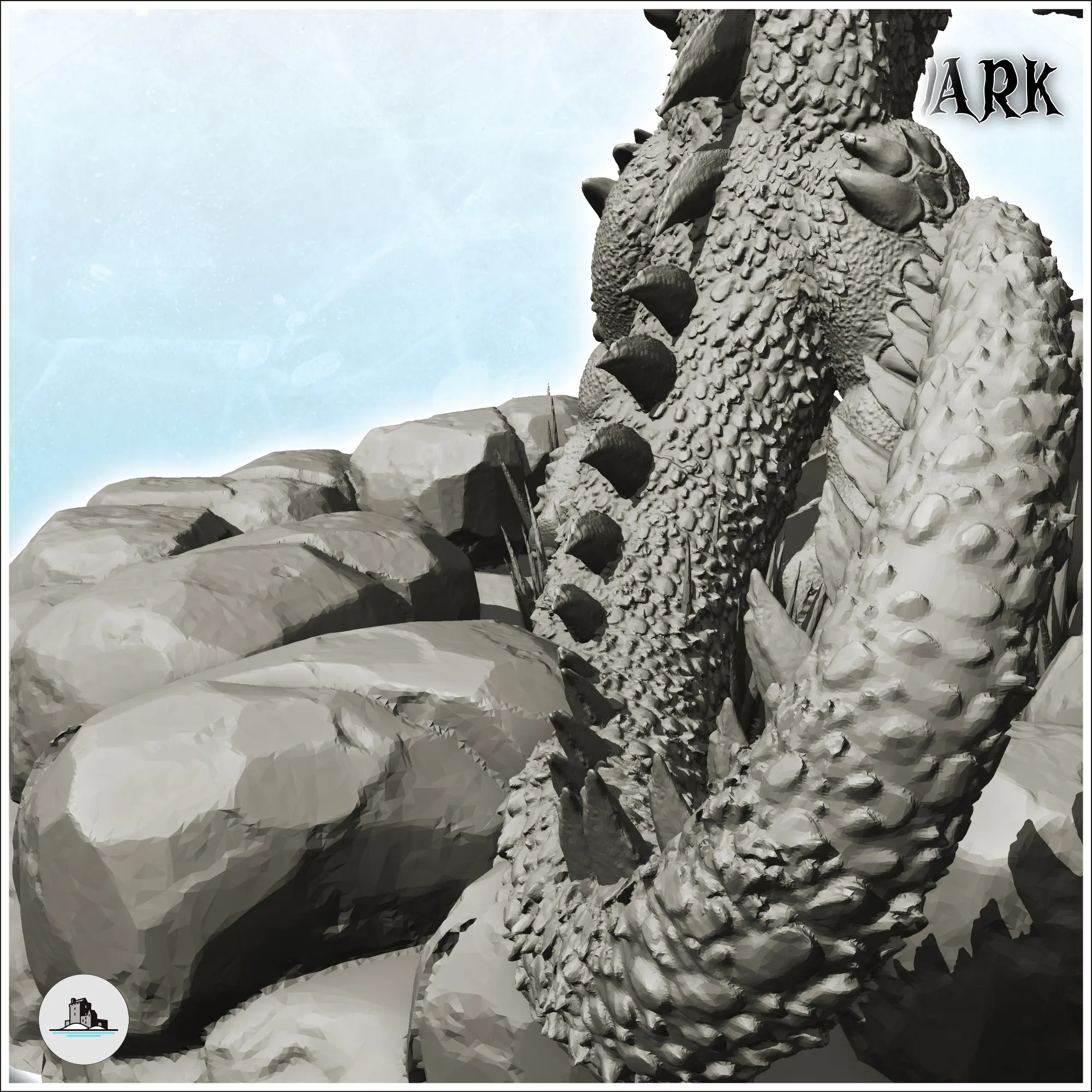 Dragon with chain - figure miniature statue fantasy | 3D models ...