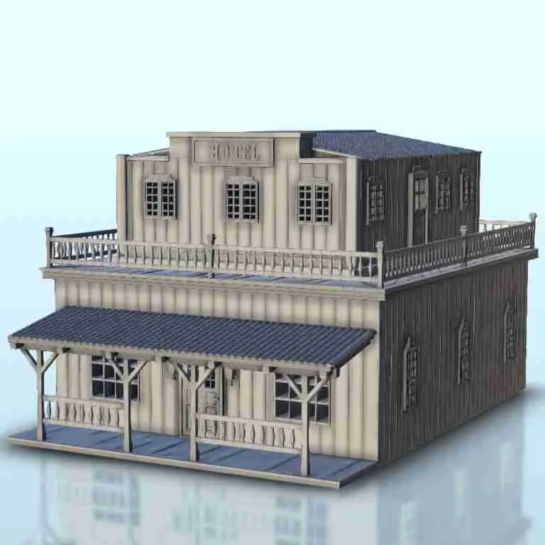Other STL Download - Wild West hotel 28 - western old ACW USA US civil ...
