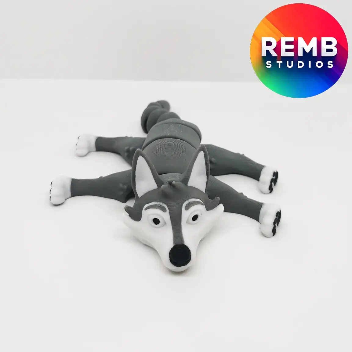 3D Printer Files | 3MF File | Flexi Wolf | Articulated Wolf NO support ...