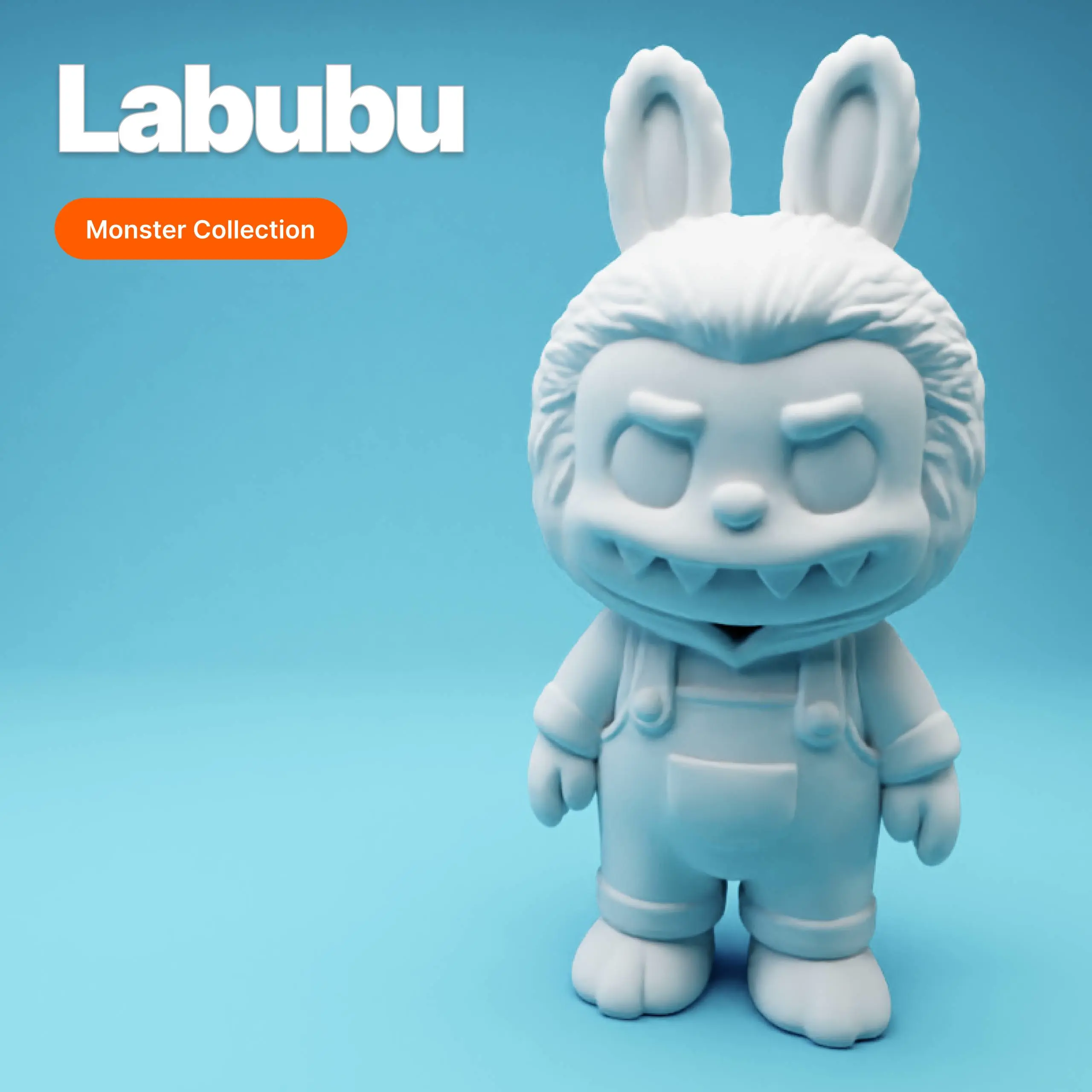 Characters & Creatures STL Download - Labubu - Monochromatic Style ...