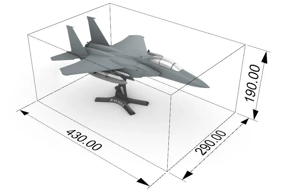 Vehicles & Machinery STL Download - F-15 Eagle 1:44by 3D Araujo