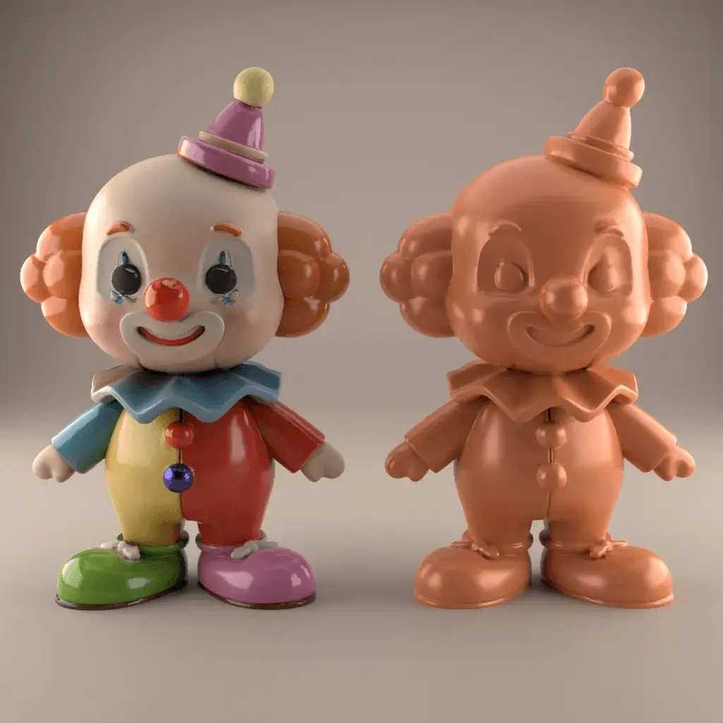 Sculptures & Artworks STL Descarga - Cute Clown STL File – Fun 3D Model ...