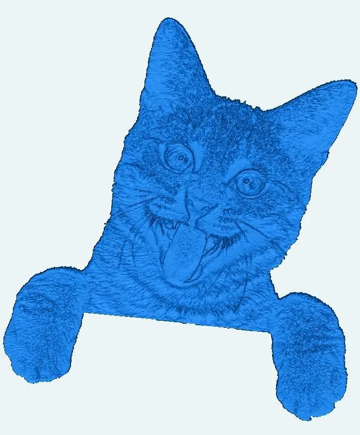 Digital Art STL Download - gato loco cat crazyby Muu