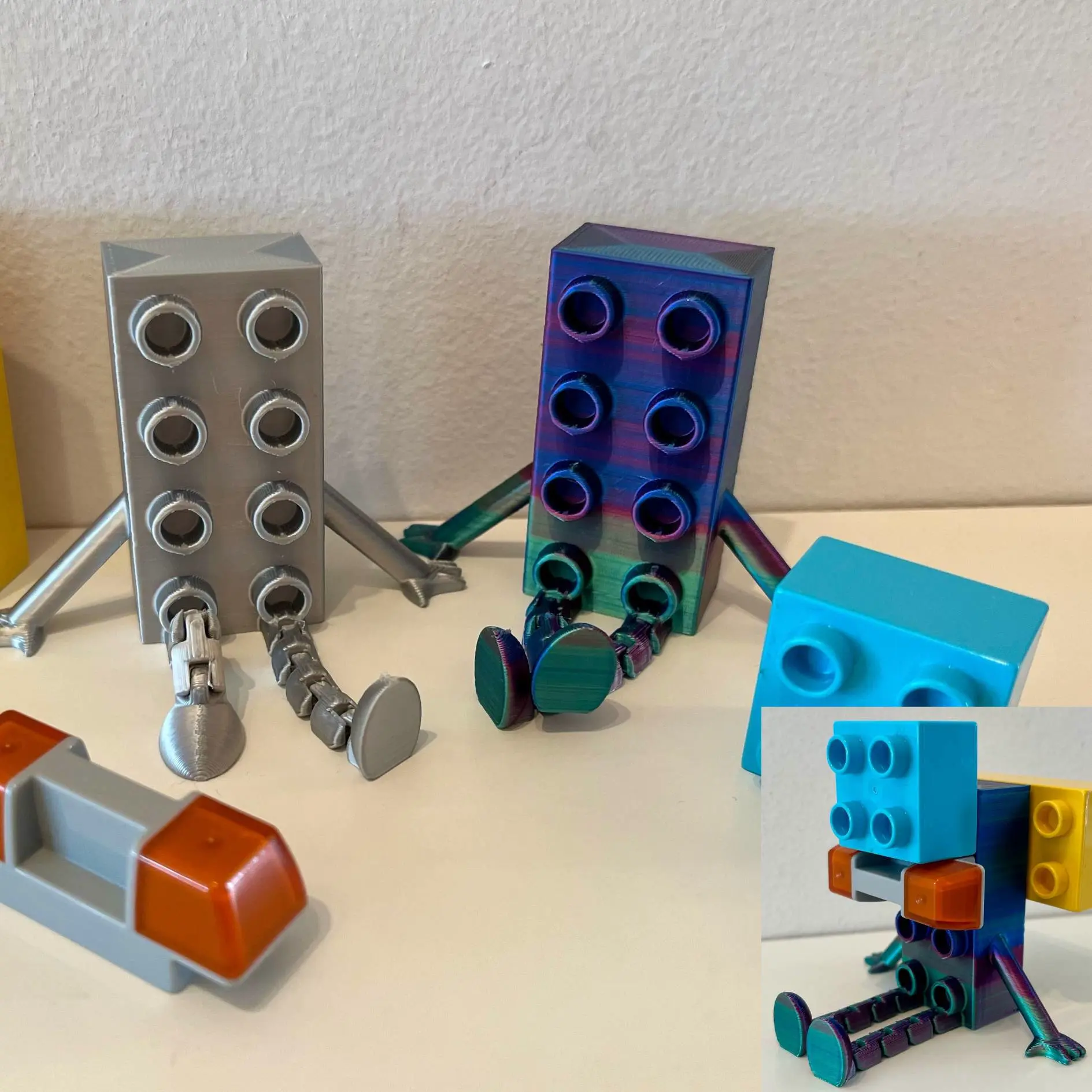 Free Construction Toys STL Download - Flexi Brick Buddy - Duplo compatible (no supports)by The ...