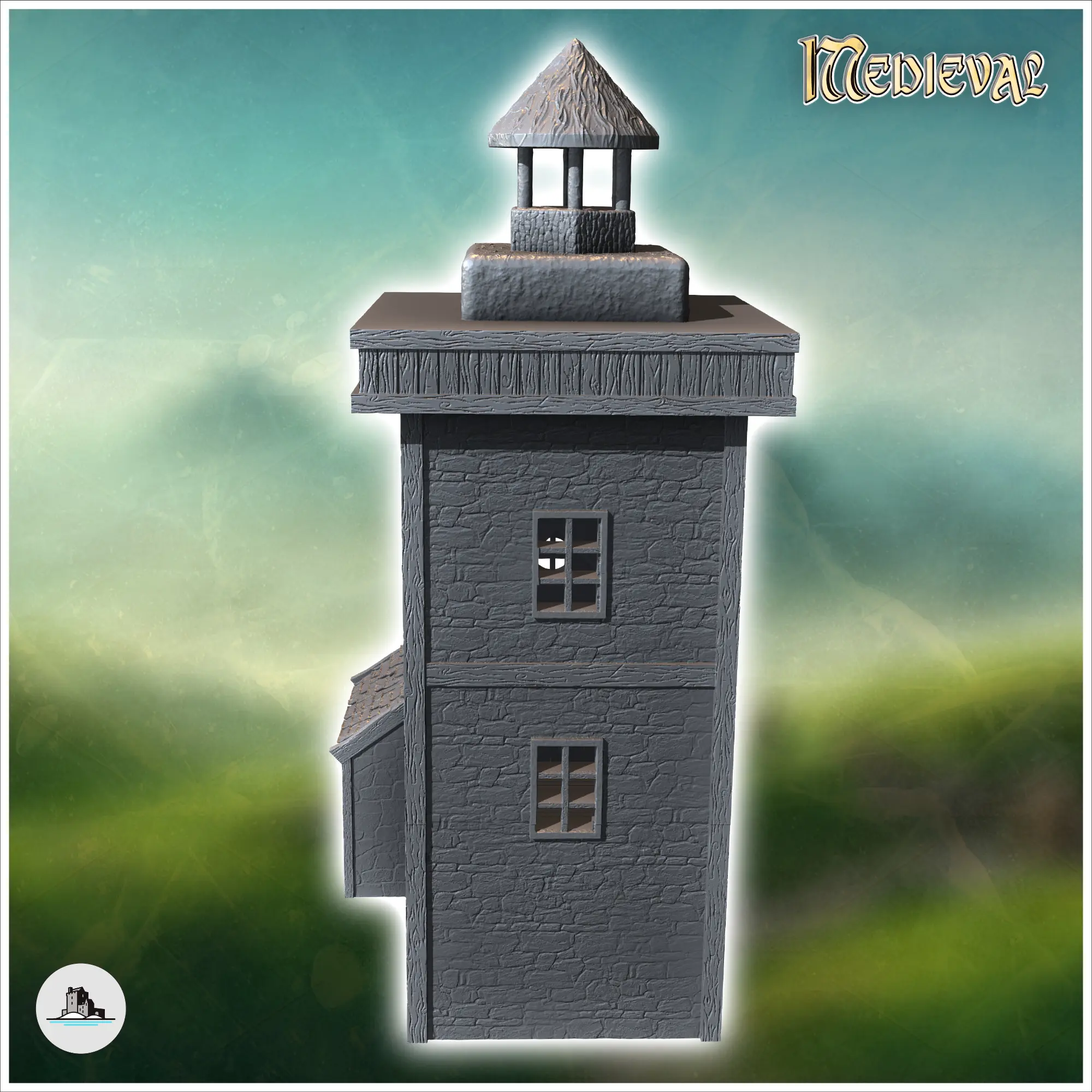 Characters & Creatures STL Download - Medieval lighthouse with square ...