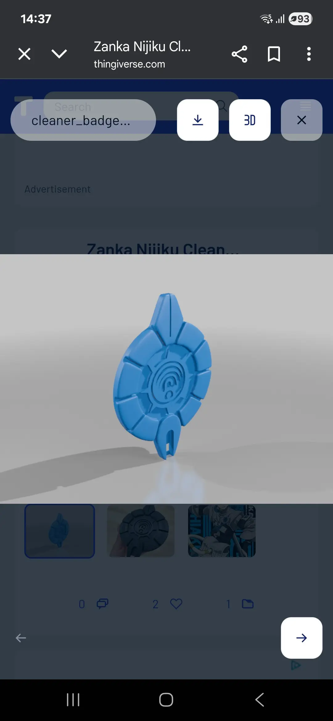 3D Printer Files | 3MF File | gachiakuta badge cleaner | Creality Cloud