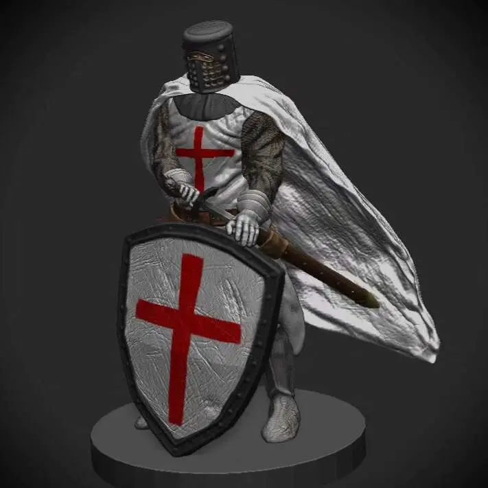 Other STL Download - Knight templar - Chevalier templier by ...