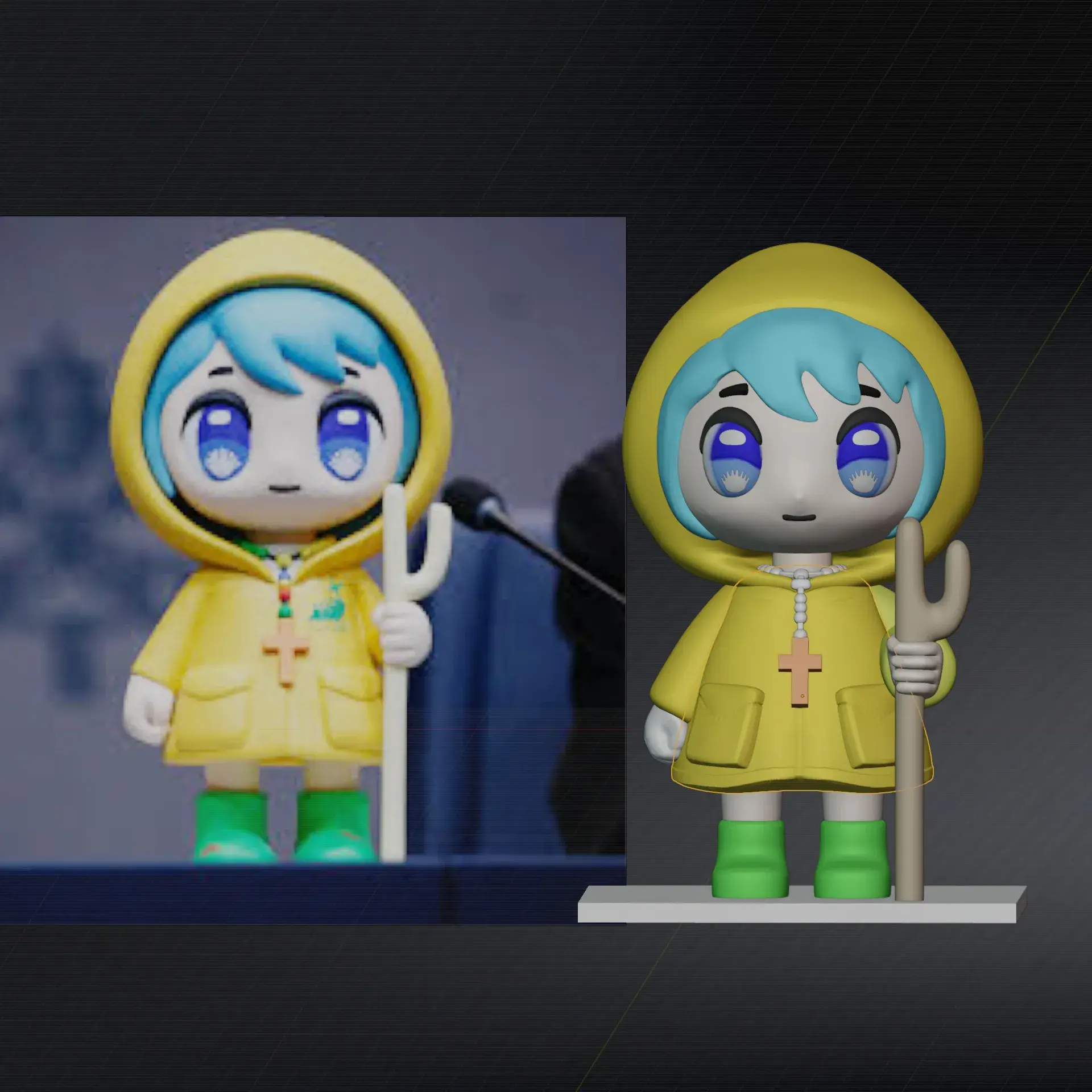 Characters & Creatures STL Download - Luce The Vatican Mascot, Lux The ...