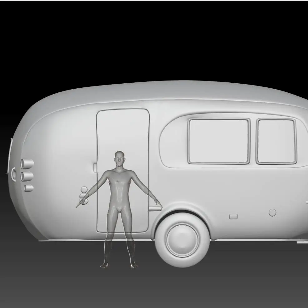 Vehicles & Machinery STL Download - camper vinatge propby Gigi_toys