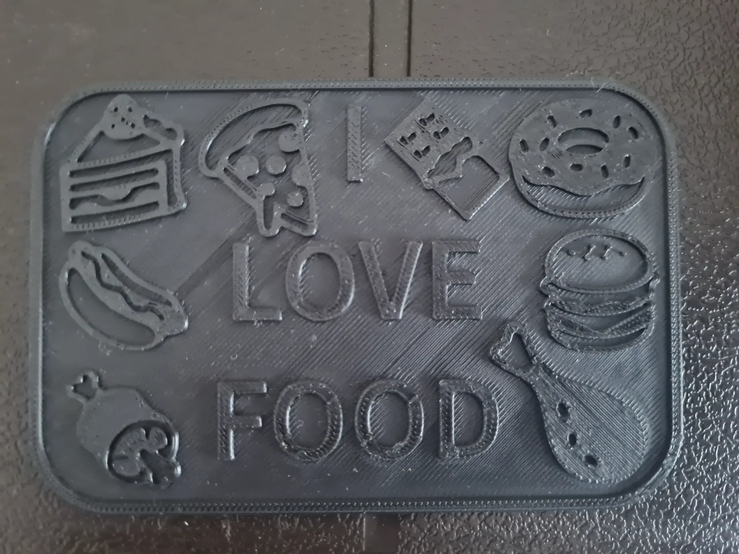 3D Printer Files | 3MF File | I love Food Sign | Creality Cloud