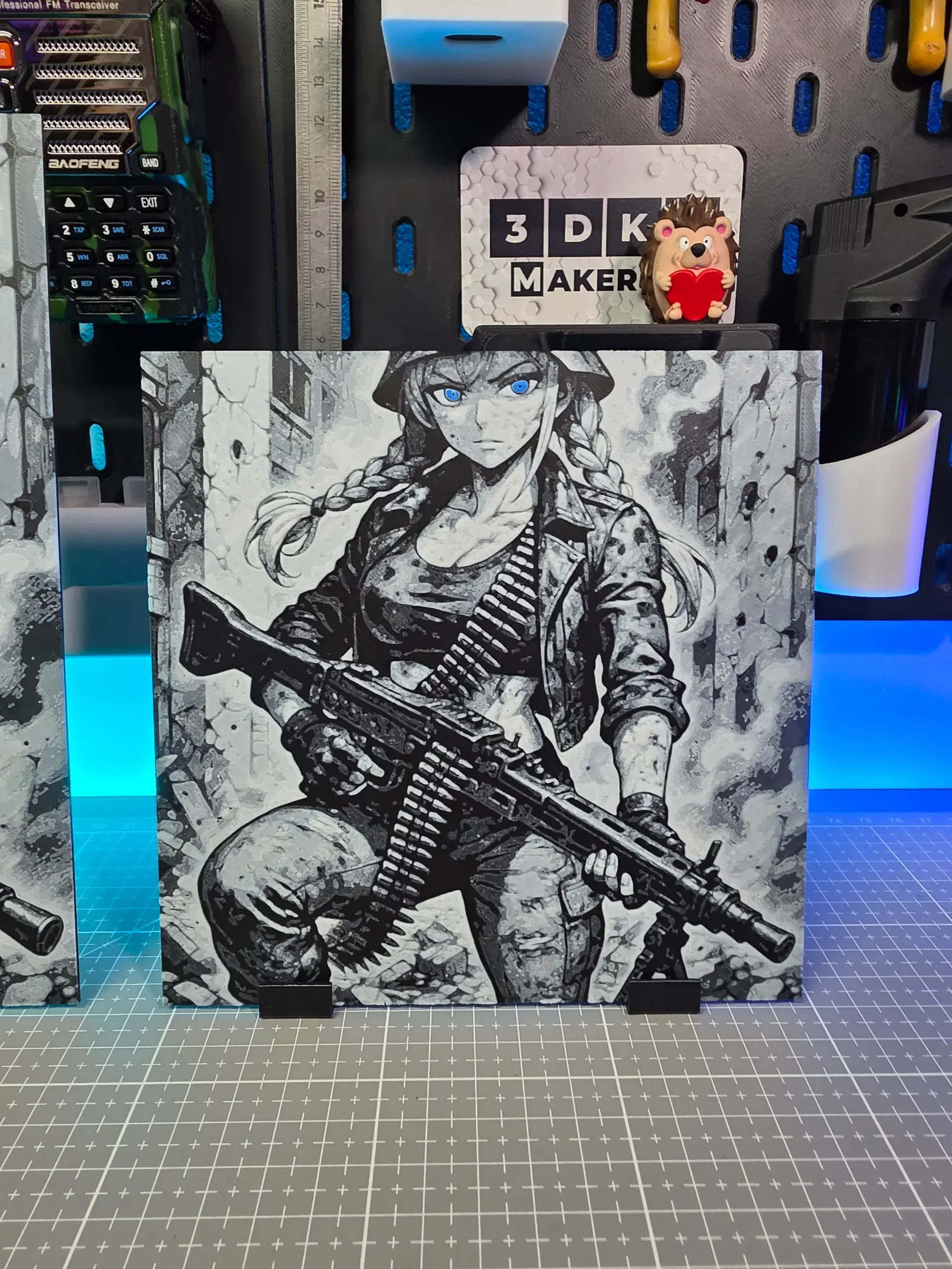 3D Printer Files | 3MF File | Girl Anime MG42 – Hueforge – 4 Colors ...