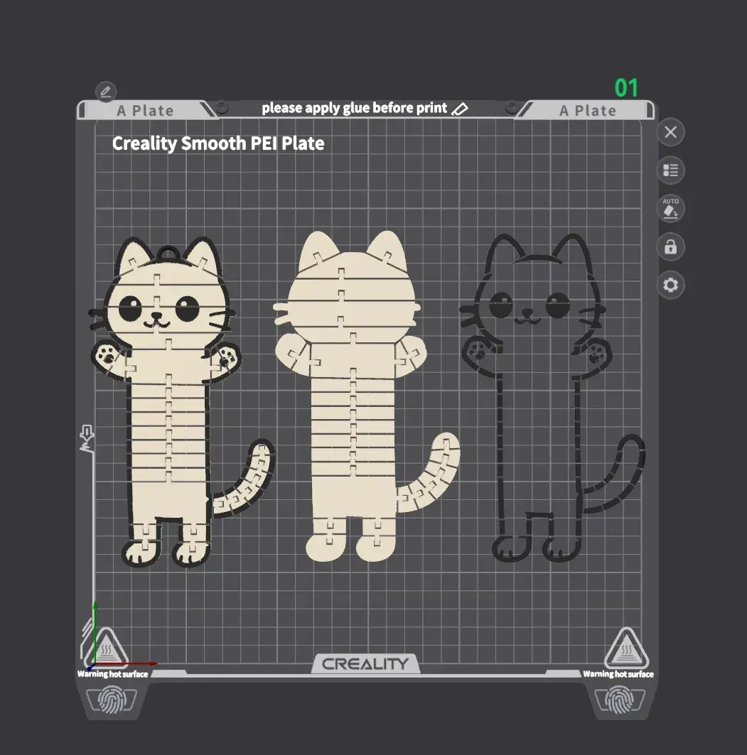 3D Printer Files | 3MF File | Flexy Chibi Cat Keychain Commercial Use ...