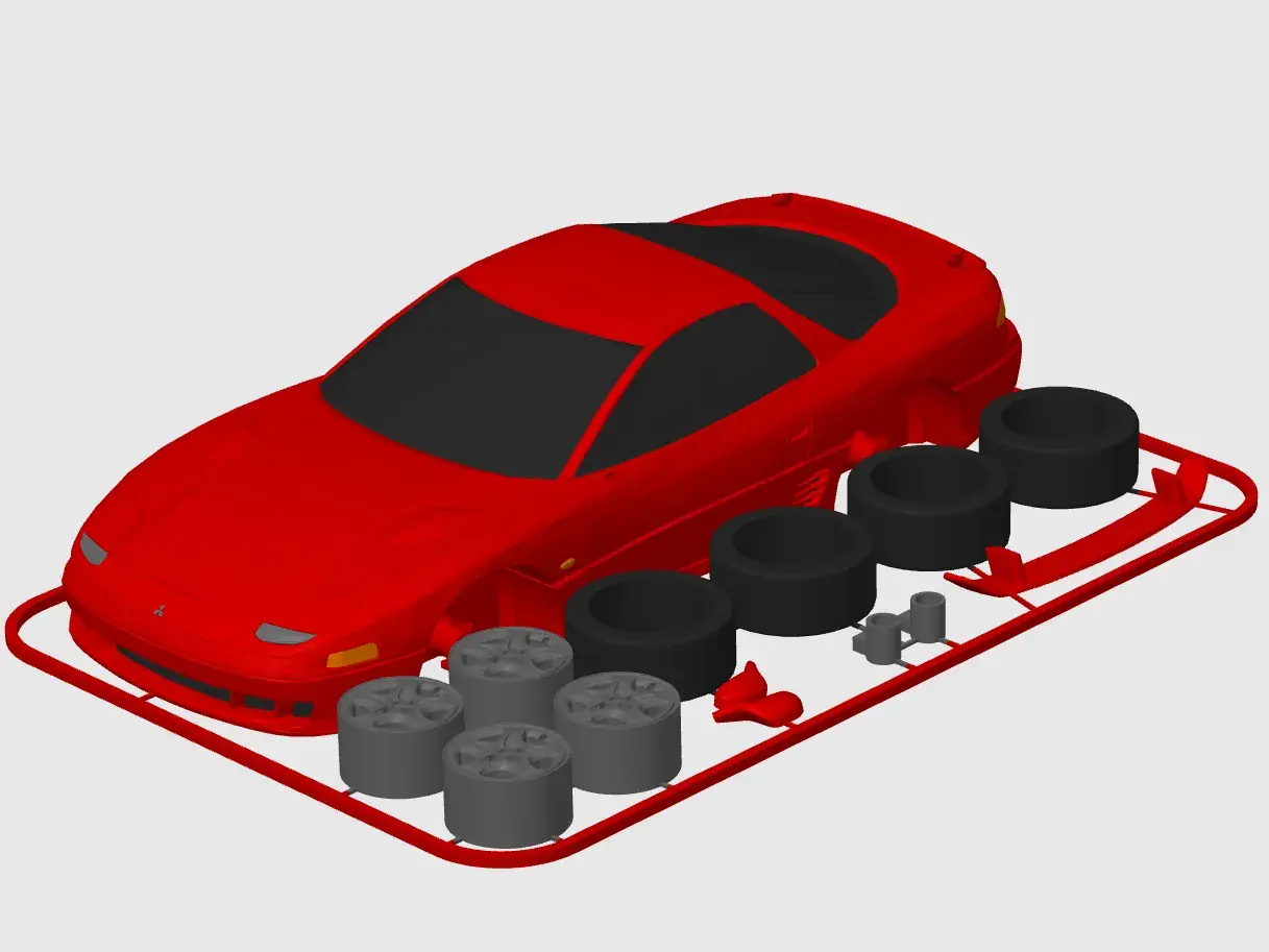3D Printer Files | 3MF File | Mitsubishi 3000GT / GTO VR4 Kit Card (1: ...