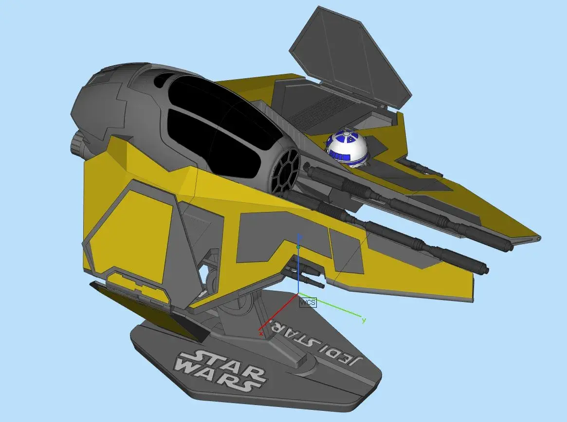 Other STL Download - JEDI STARFIGHTER STAR WARSby D Araujo