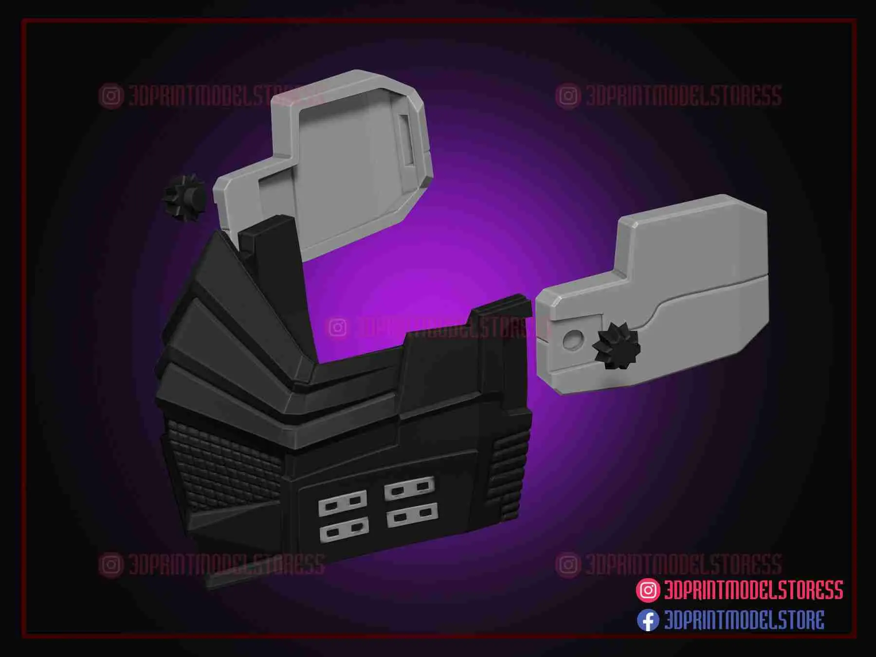 Cosplay STL Download - My Hero Academia Shinso Hitoshi Mask ...