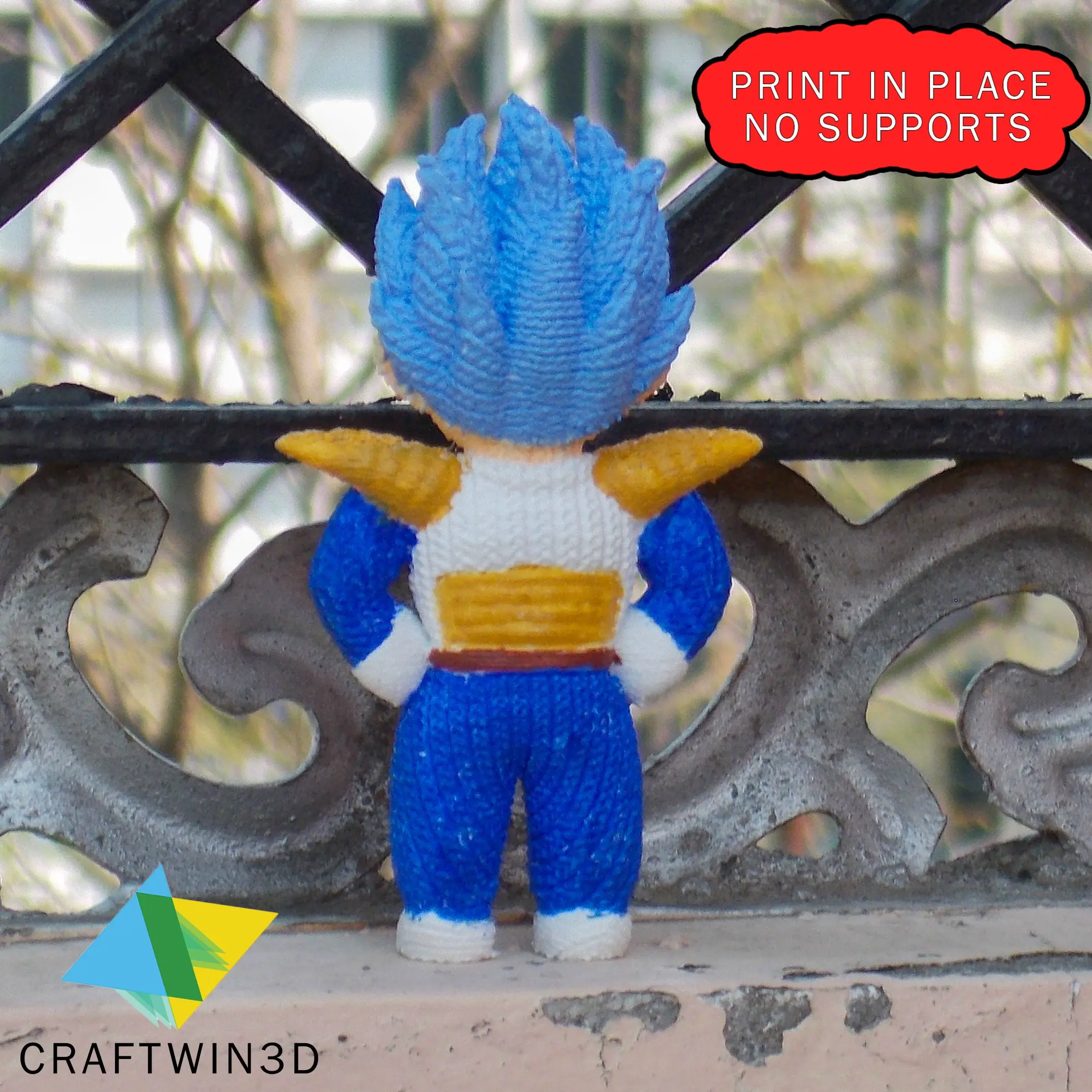 Other STL Download - Knitted Vegeta Print in place no supportsby CraftWin3d