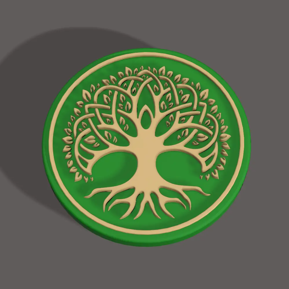 3D Printer Files | 3MF File | Celtic Tree Coin | Creality Cloud
