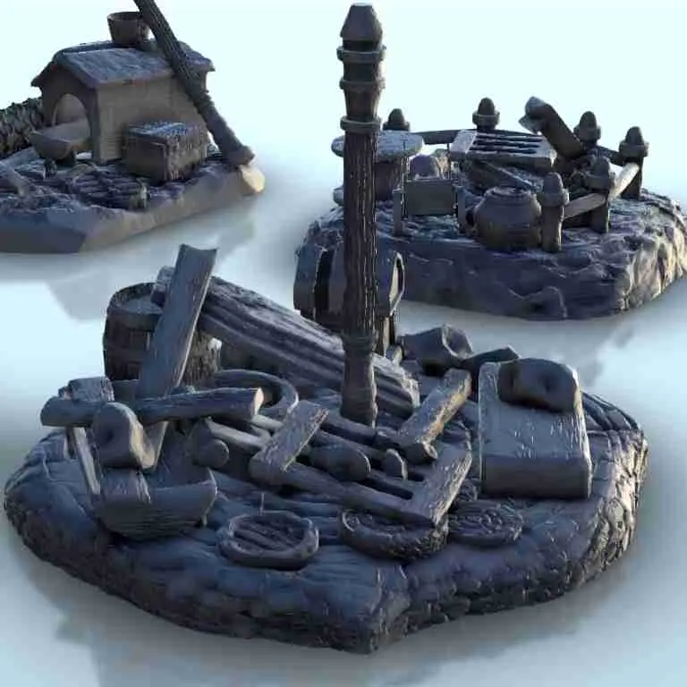 Miniature Games & Accessories STL Download - Barricades set 8 ...