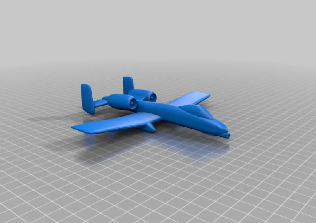 Drones & Aircraft STL Download - A10 warthog by Luketheman556