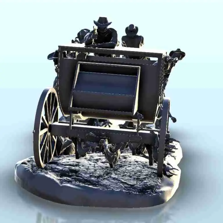 Other STL Download - Wild West horse carriage - western old ACW USA US ...