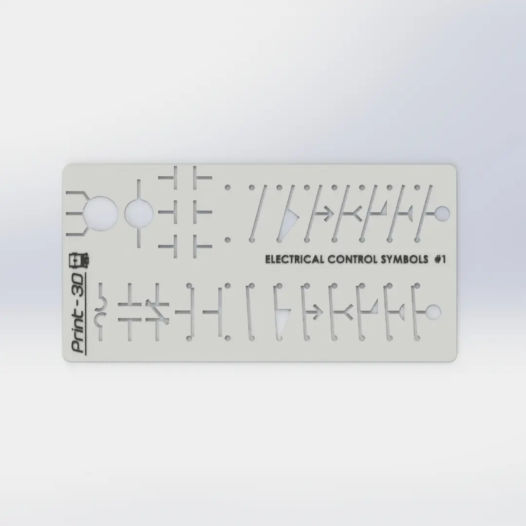 Electrical Control Symbols (1) - Drawing Template | 3D models download ...