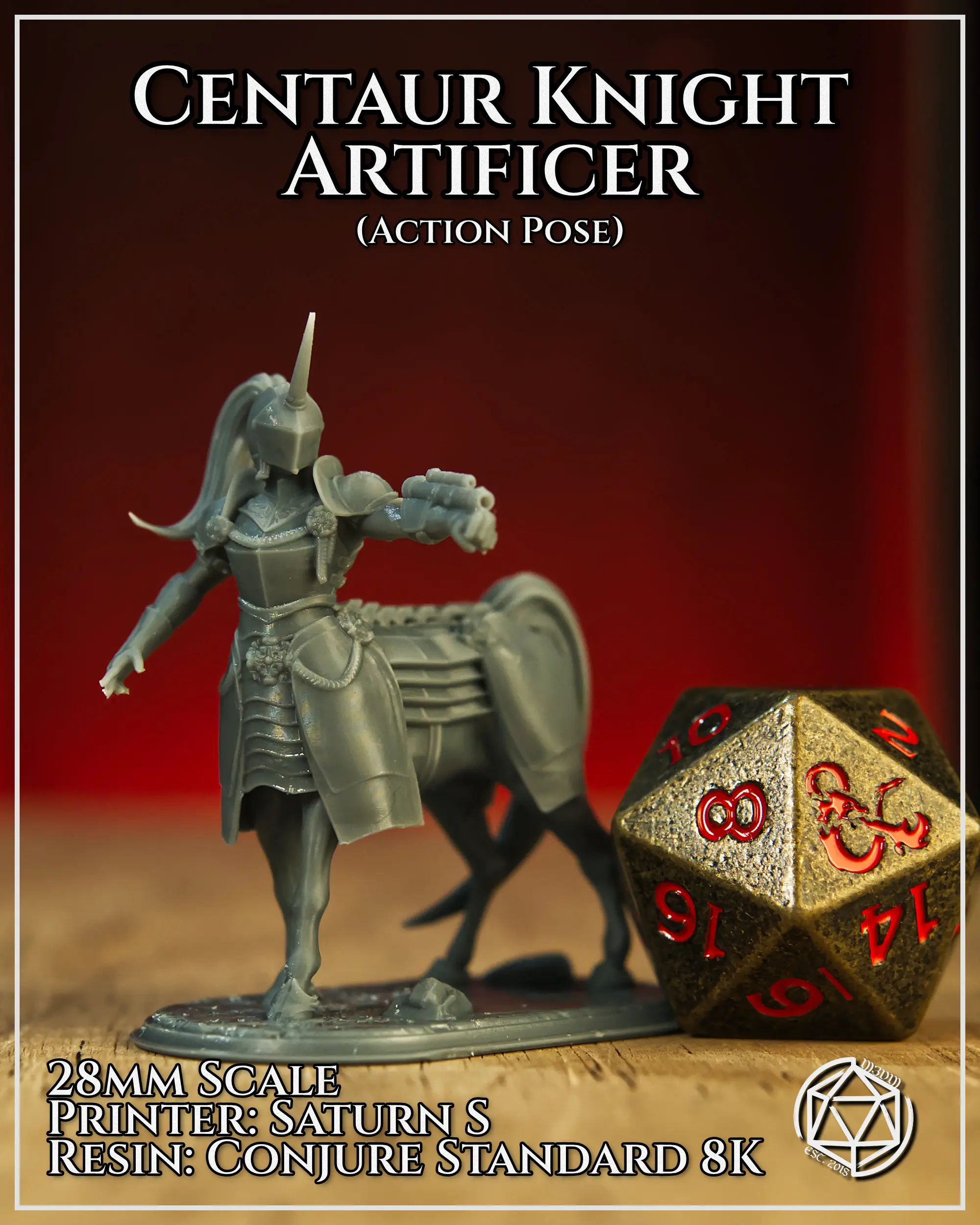 Miniature Games & Accessories STL Download - Centaur Knight Artificer ...