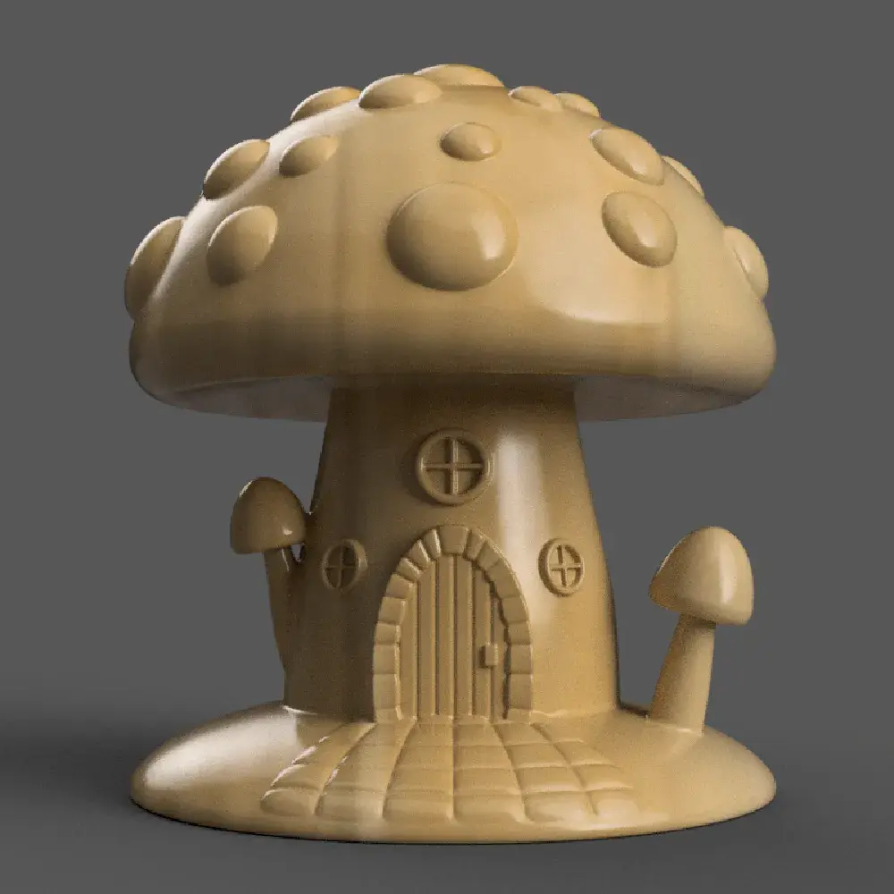 Home Decorations & Ornaments STL Download - Cute Mushroom House – 3D ...