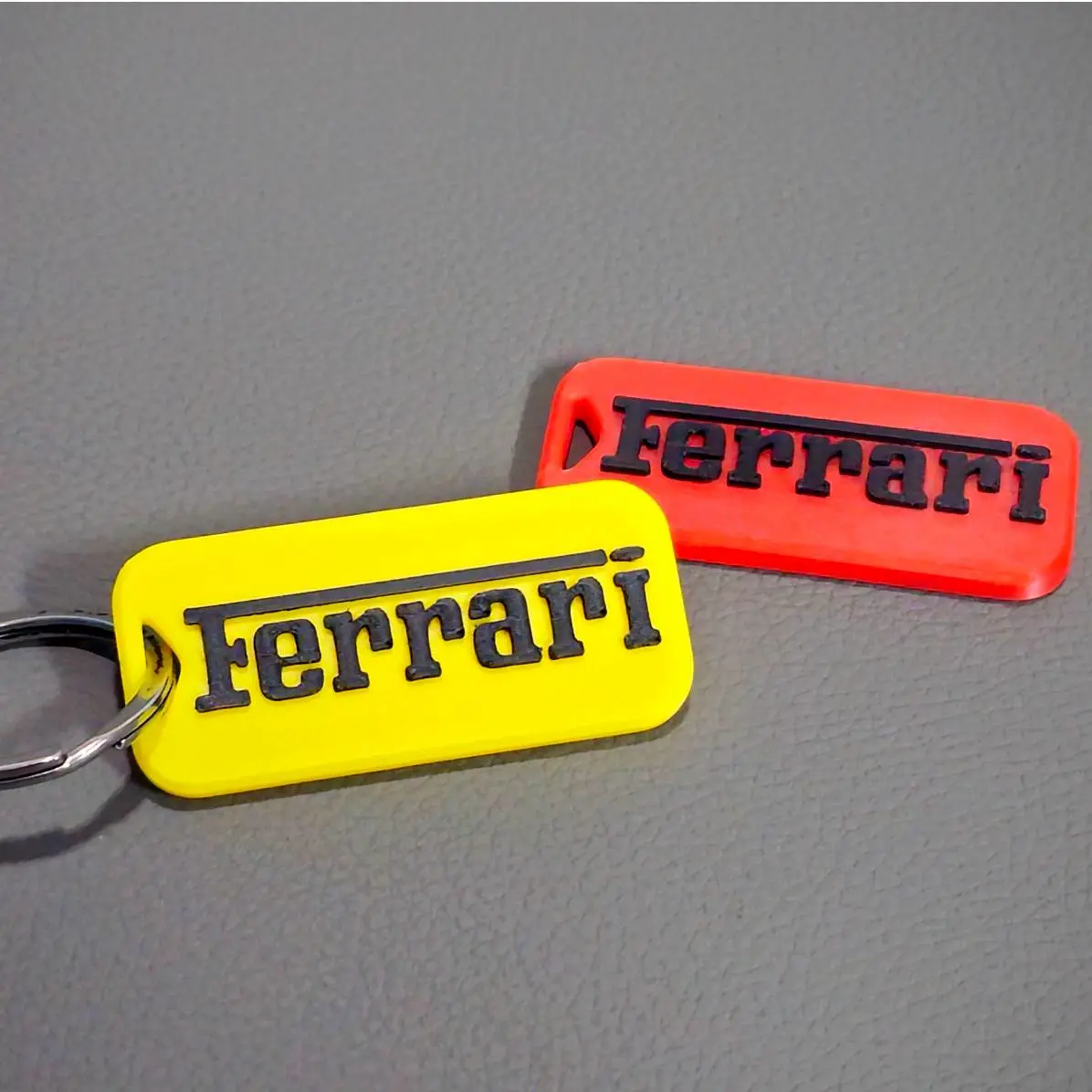 3D Printer Files | 3MF File | Keychain / Ring with Ferrari Lettering ...