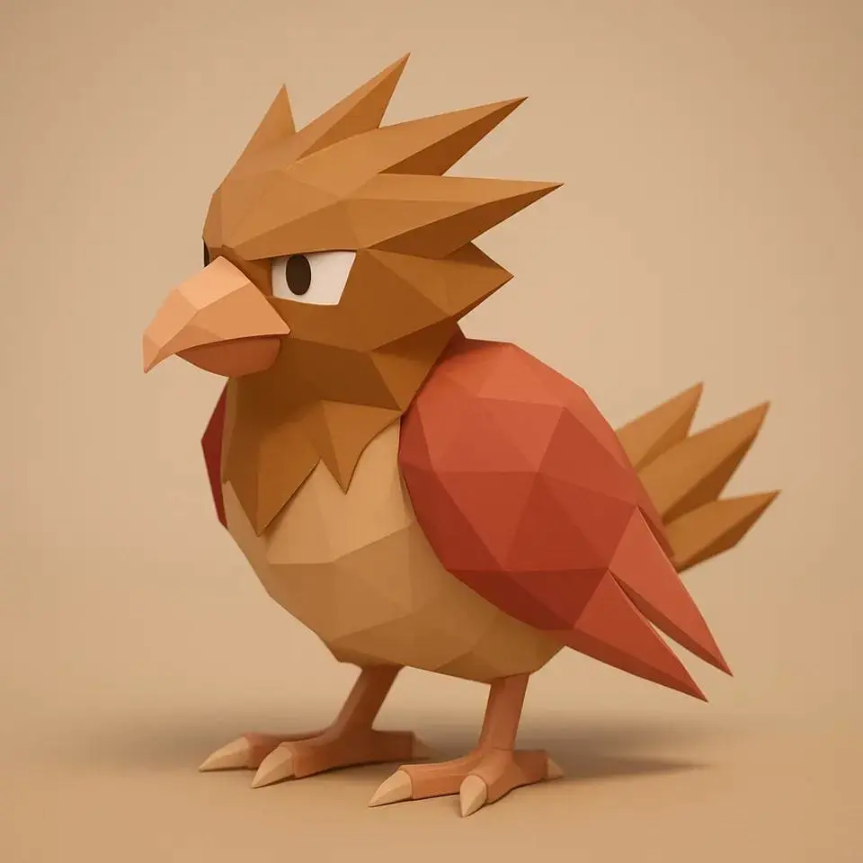 Файлы 3D-принтера | Файл 3MF | #021 Spearow – Low Poly Pokémon ...