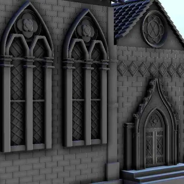 Other STL Download - Gothic building 1 - scenery medieval miniatures ...