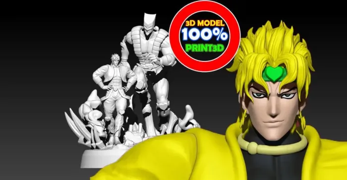 DIO BRANDO AND THE WORLD - JOJO BIZARRE ADVENTURE - 3D PRINT | 3D ...