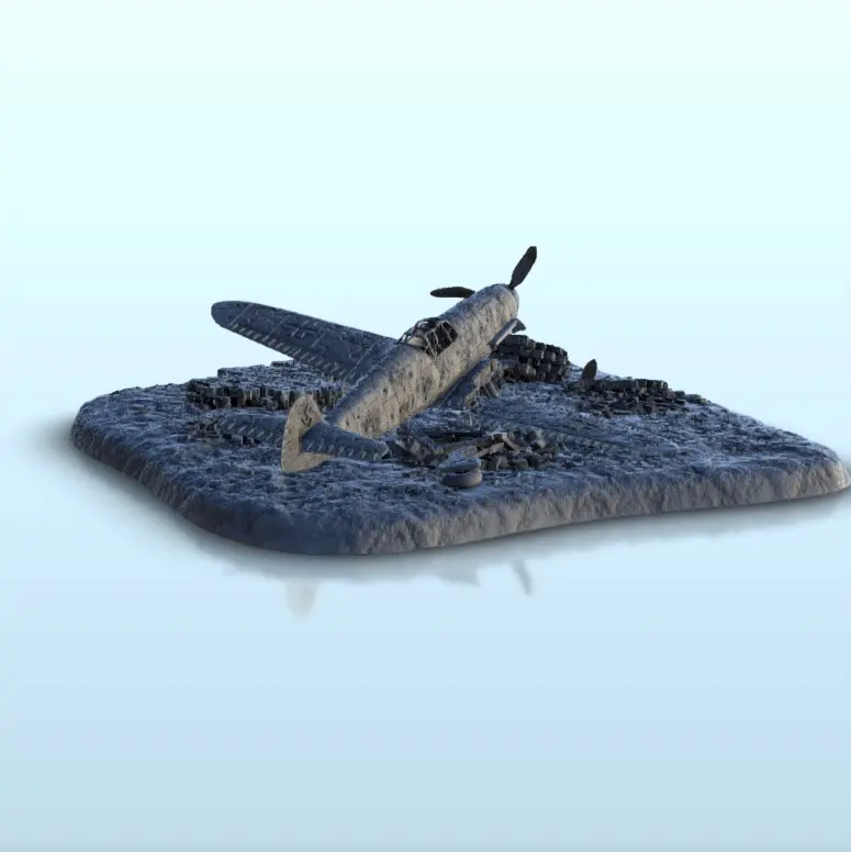 Drones & Aircraft STL Download - Airplane carcass of crashed ...