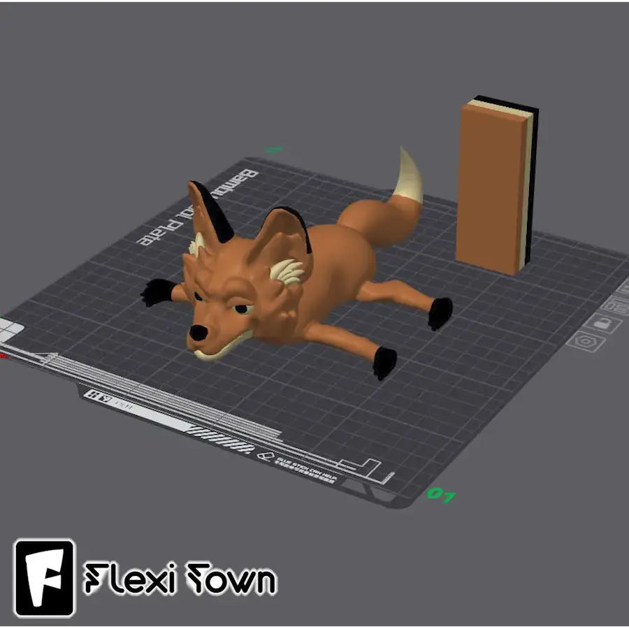 Characters & Creatures STL Download - Flexi Print-in-Place Foxby FlexiTown