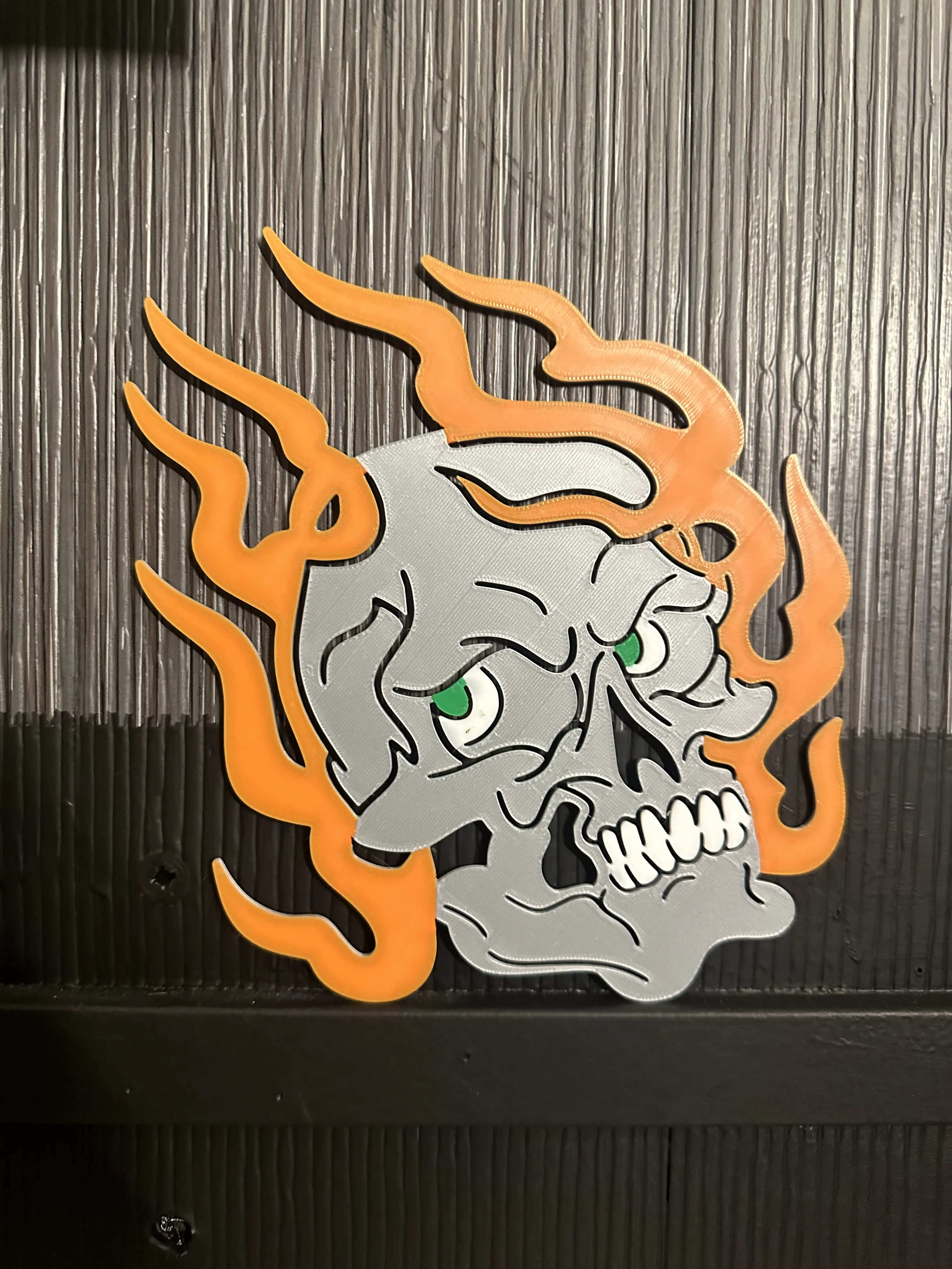 Sculptures & Artworks STL Download - Flaming Skullby BatChips