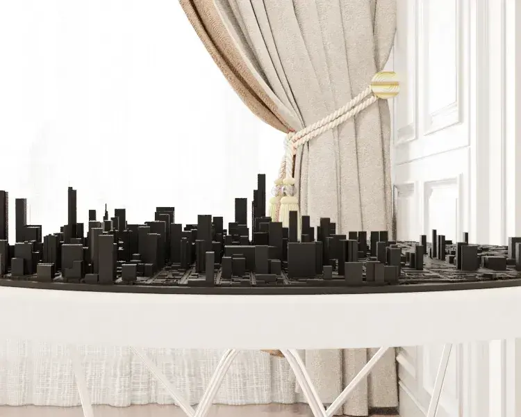 Free Other STL Download - Chicago Skyline – Circular Topographic Map ...