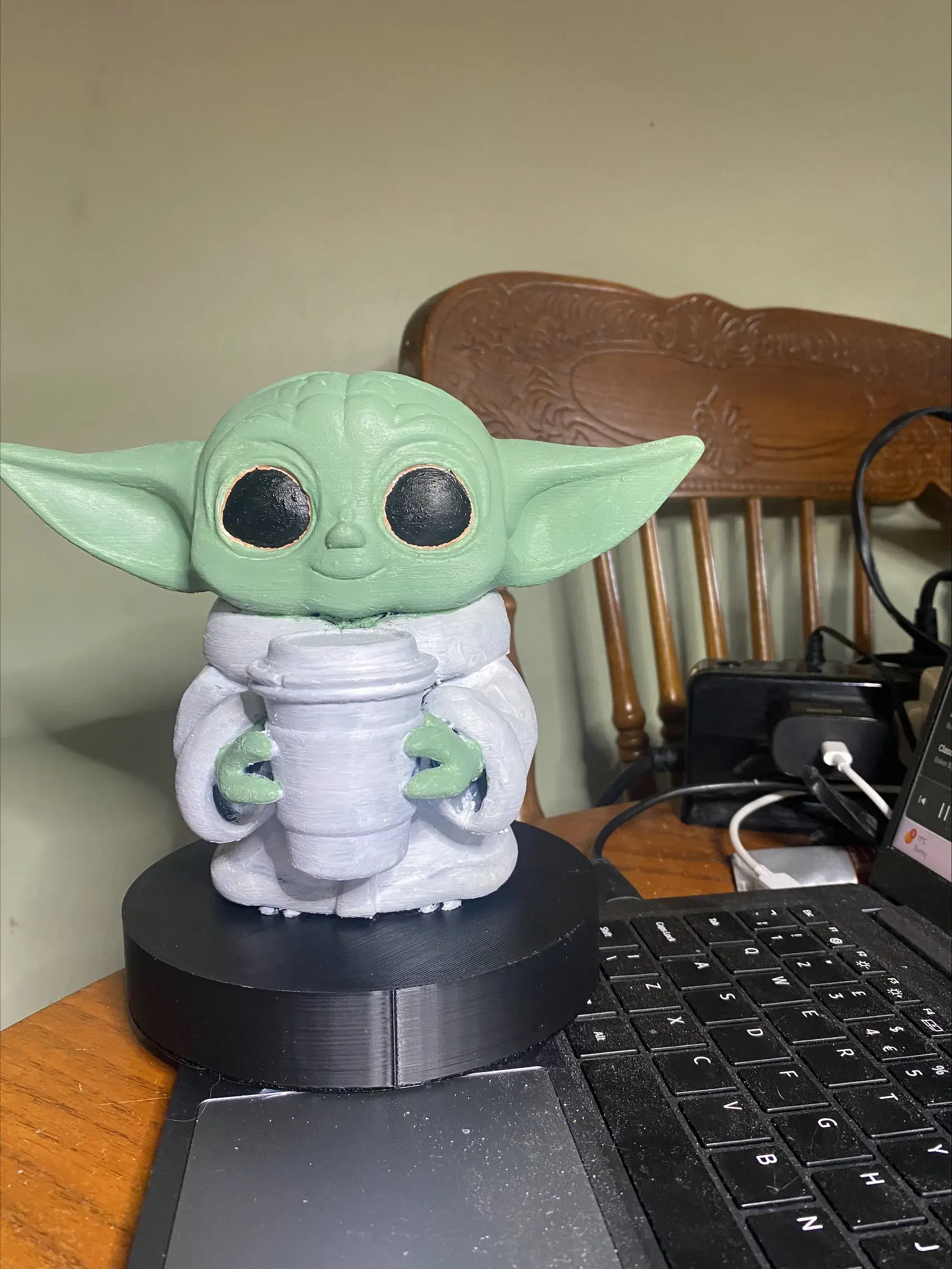 3D Printer Files | 3MF File | Star Wars Grogu with Coffee Cup ...