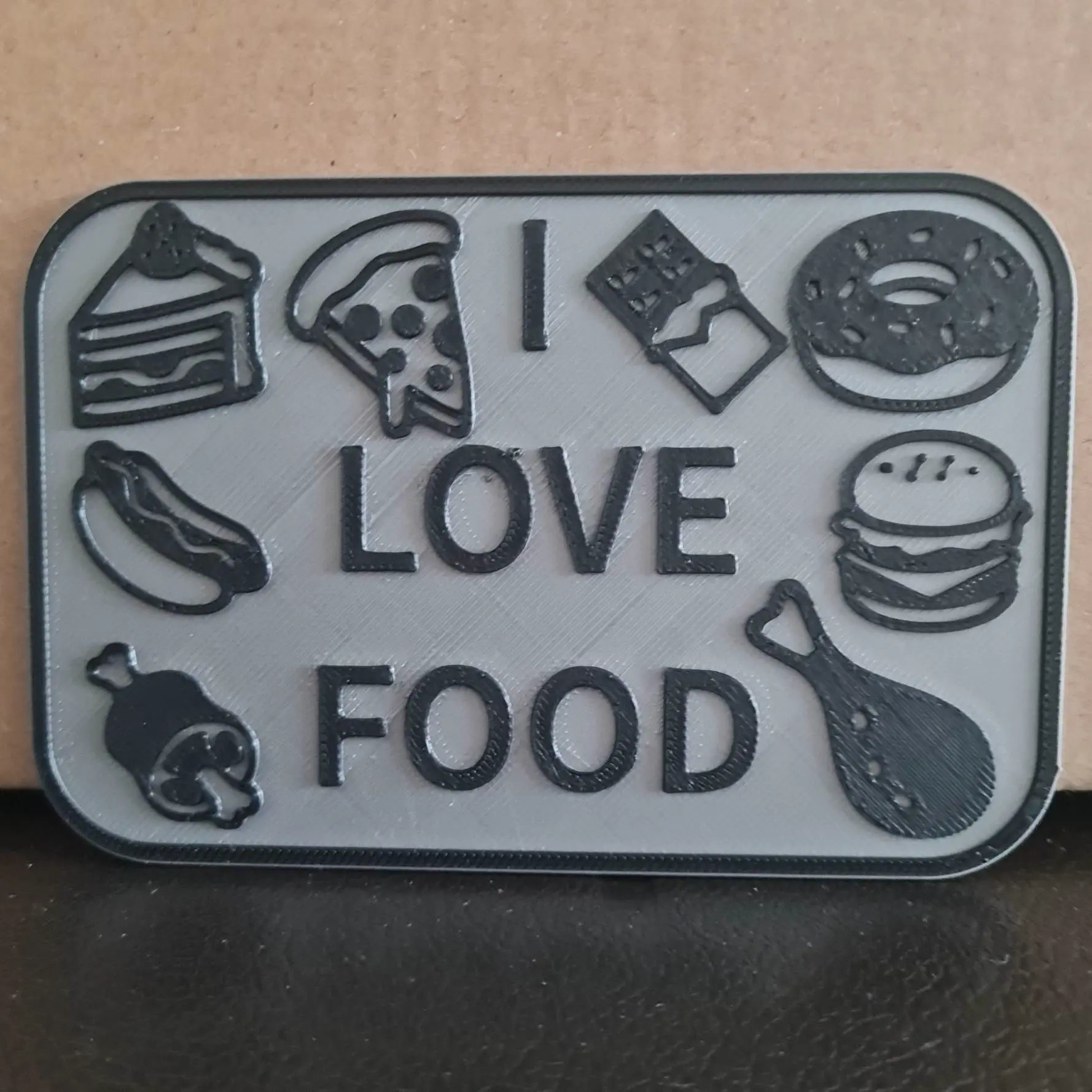 3D Printer Files | 3MF File | I love Food Sign | Creality Cloud