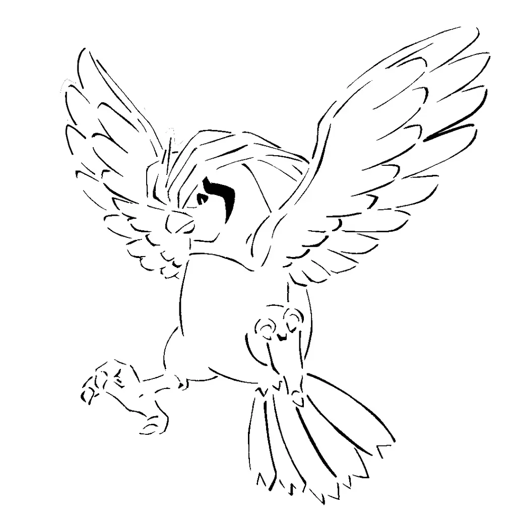 Free Digital Art STL Download - 017 Pidgeotto stencil +2Dby SMT_M 🦊