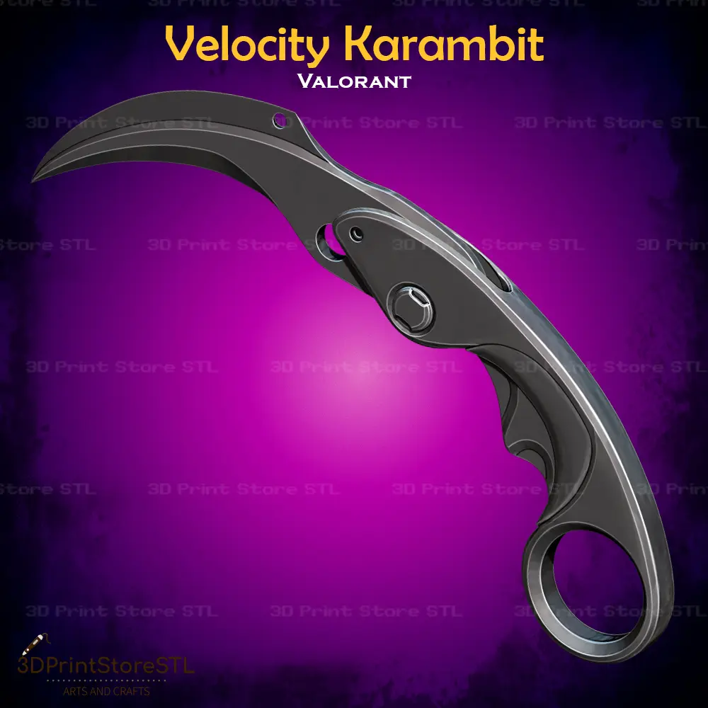 Cosplay STL Download - Velocity Karambit Cosplay Valorant - STL Fileby ...