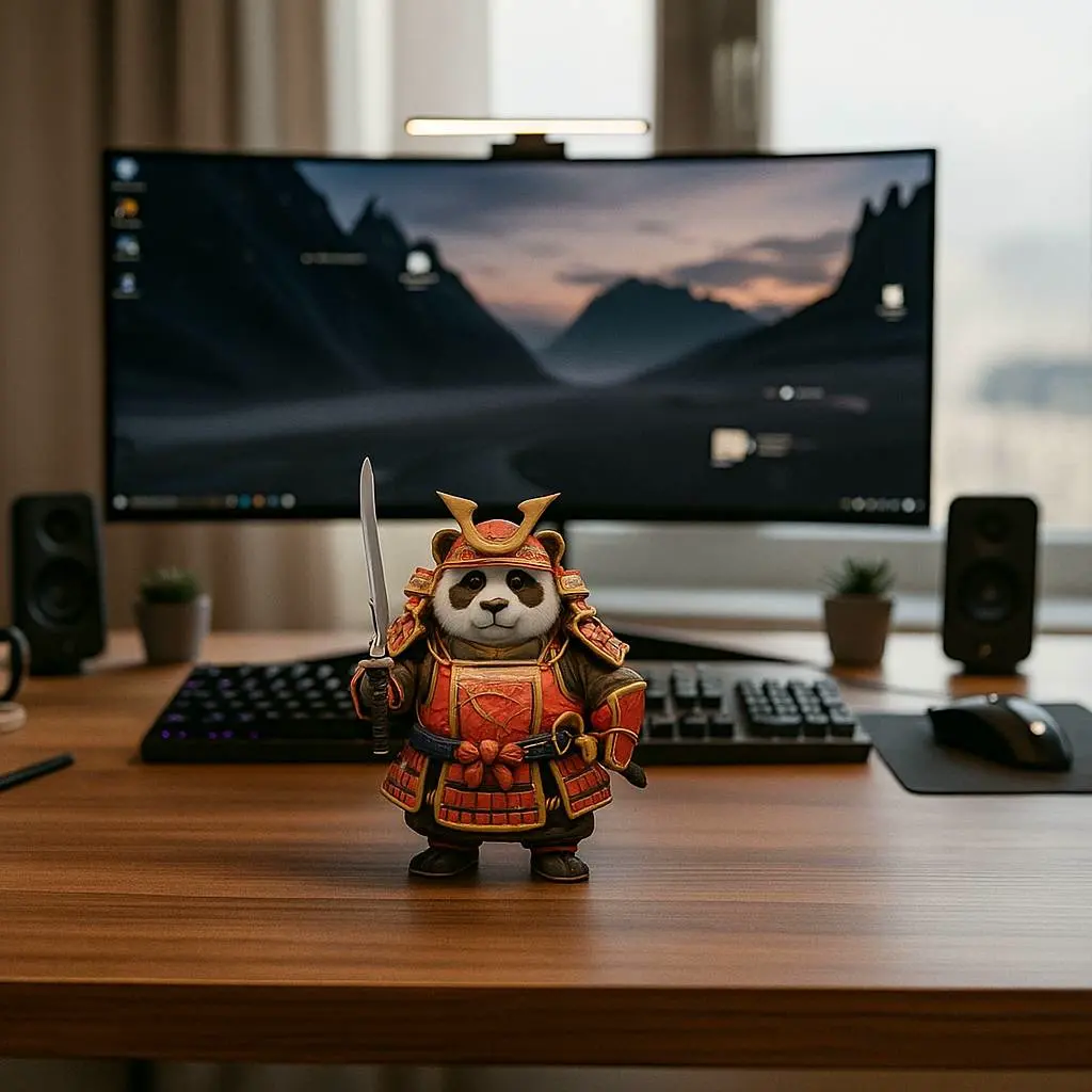 Kostenloser Characters & Creatures STL Download - Samurai Panda – panda ...