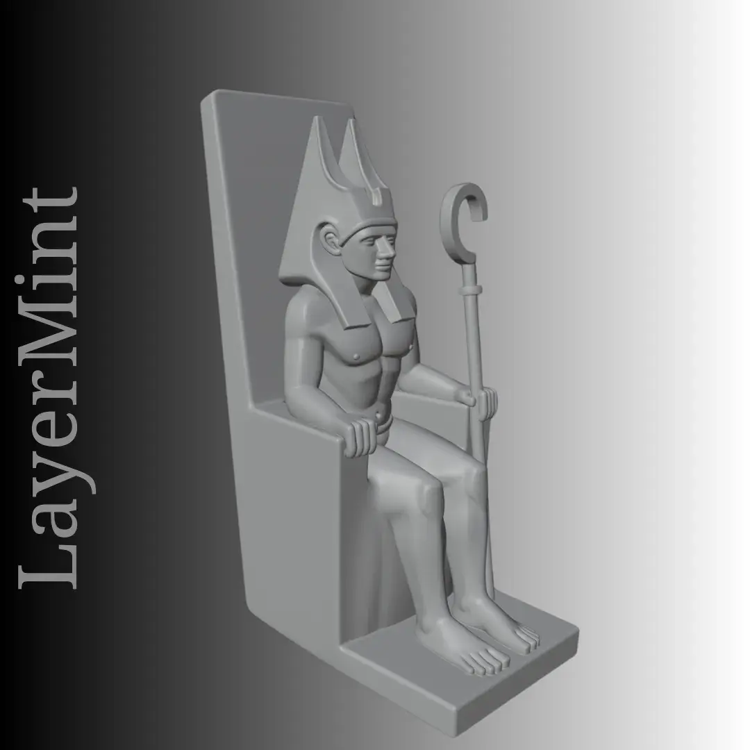 Sculptures & Artworks STL Download - Egyptian Pharaoh Statue STL ...