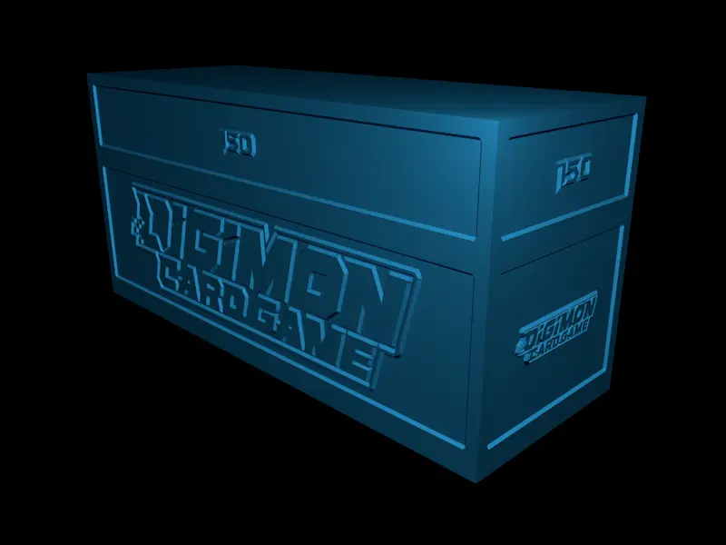 Card Box - Digimon - 150 Cards (Topload) | 3D models download ...