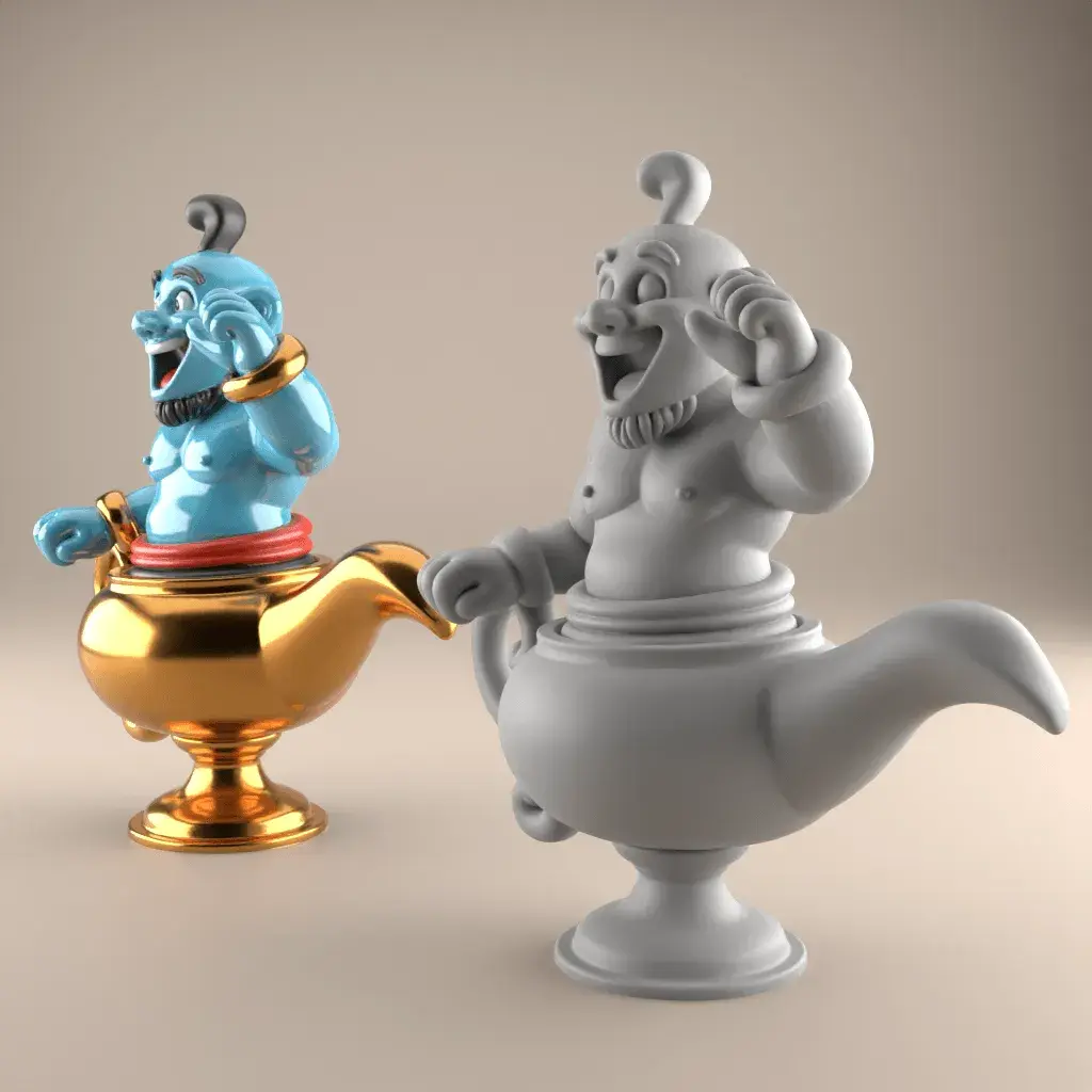 Other STL Download - Fun Genie Lamp 3D STL File for Desk Decor Toys 2by ...
